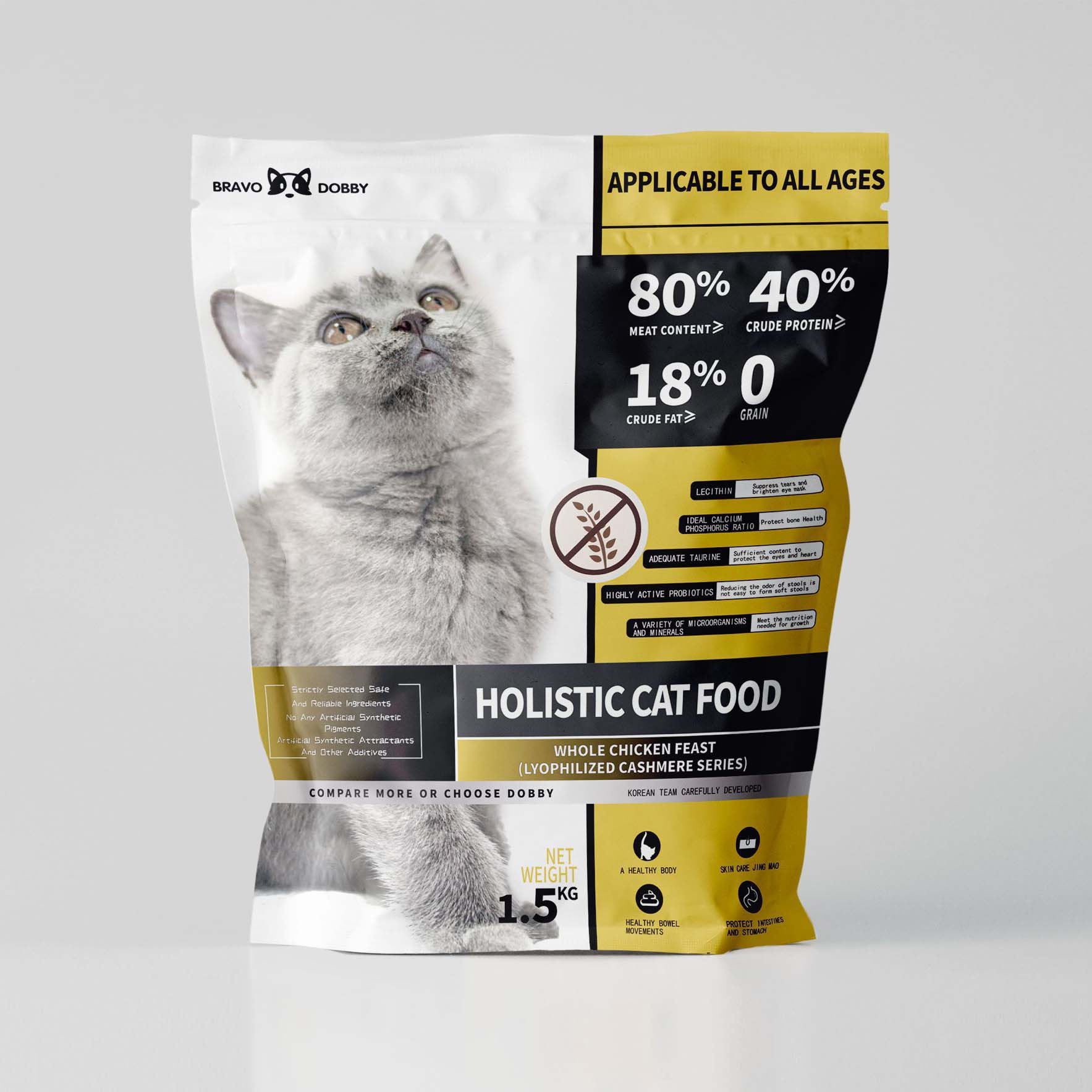 Bravo Dobby Holistic Cat Food | Gluten-Free Chicken Feast | Trendygiftshop